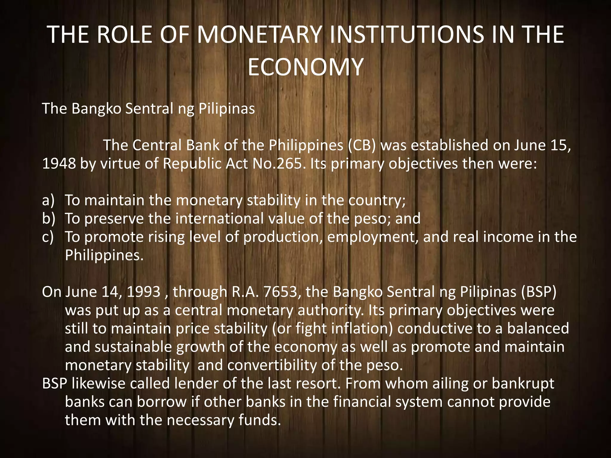 Money, central banking, and monetary policy | PPT