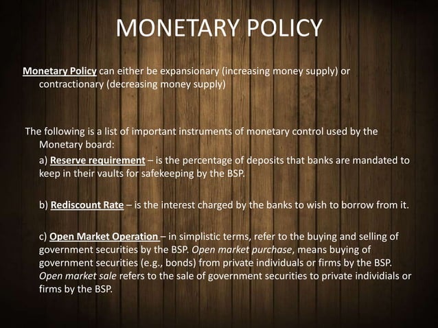Money, central banking, and monetary policy | PPT