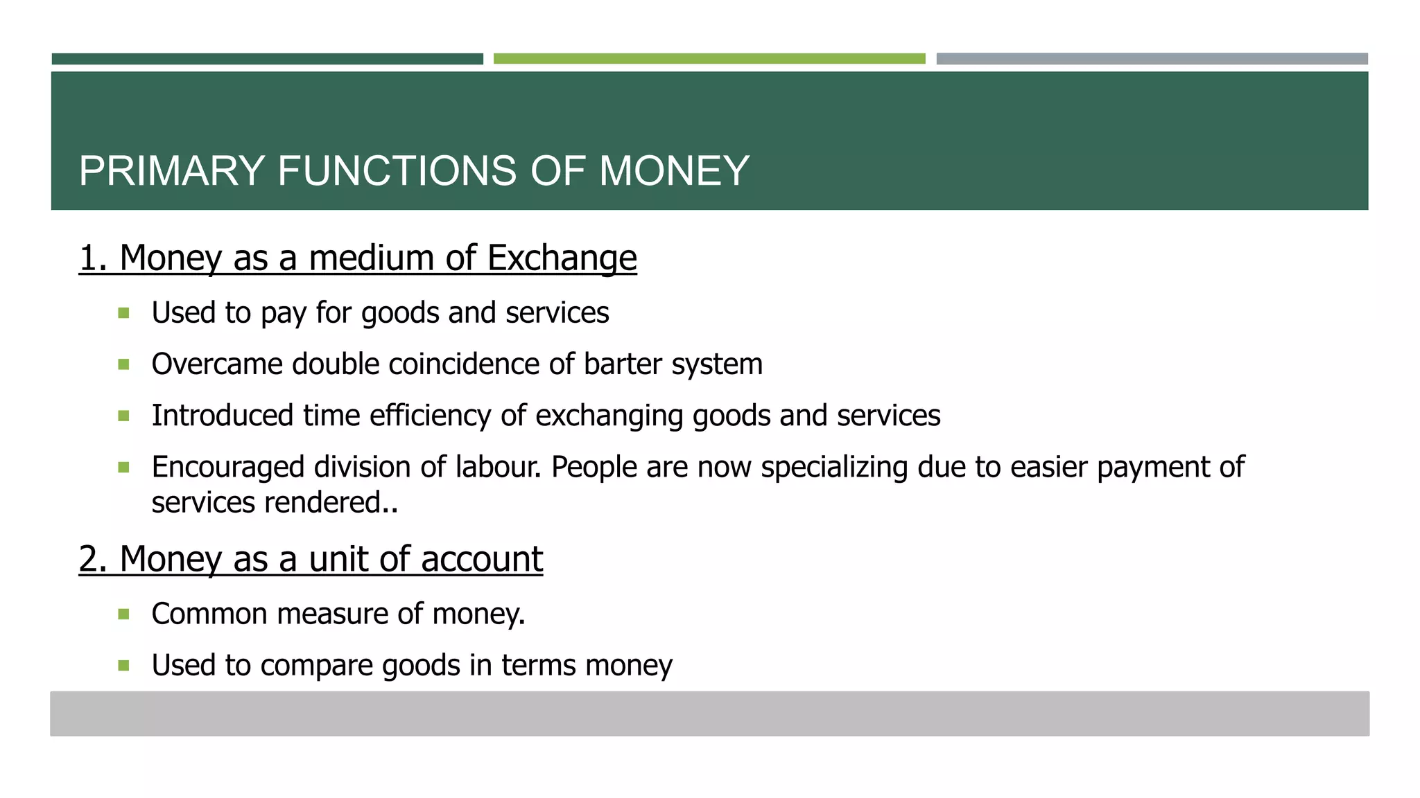 Money concept and its functions | PPSX