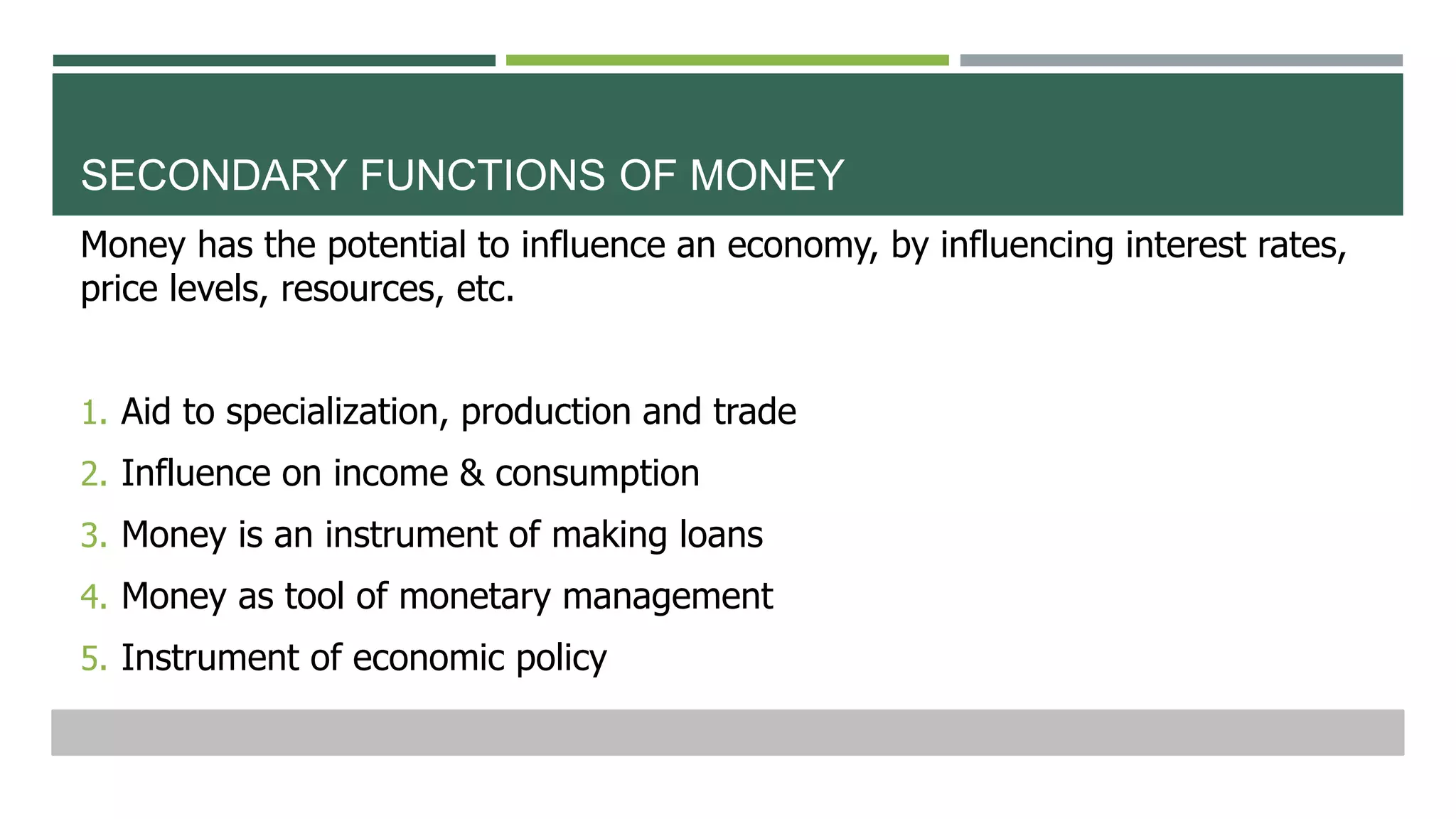Money concept and its functions | PPSX
