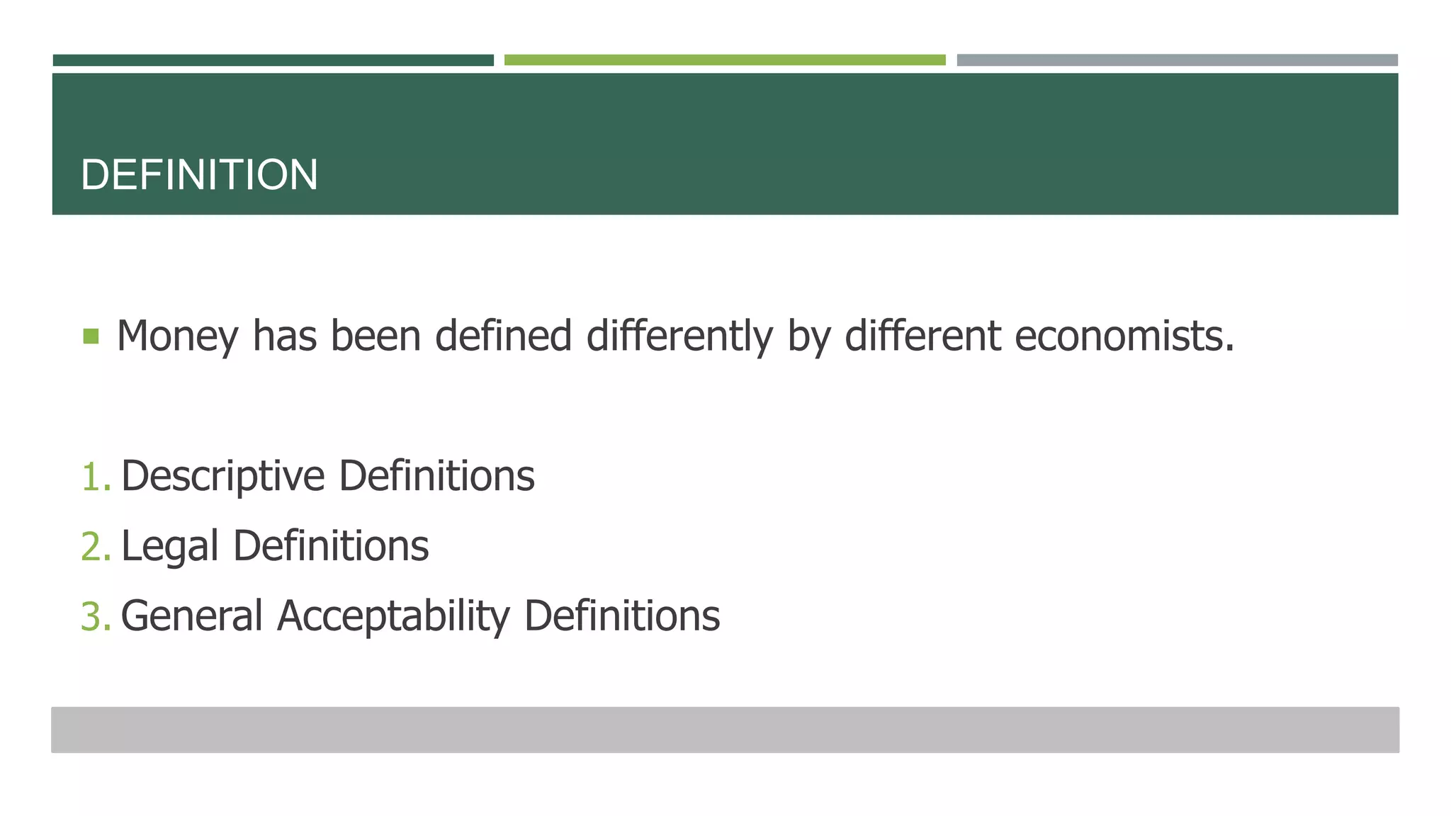 Money concept and its functions | PPSX