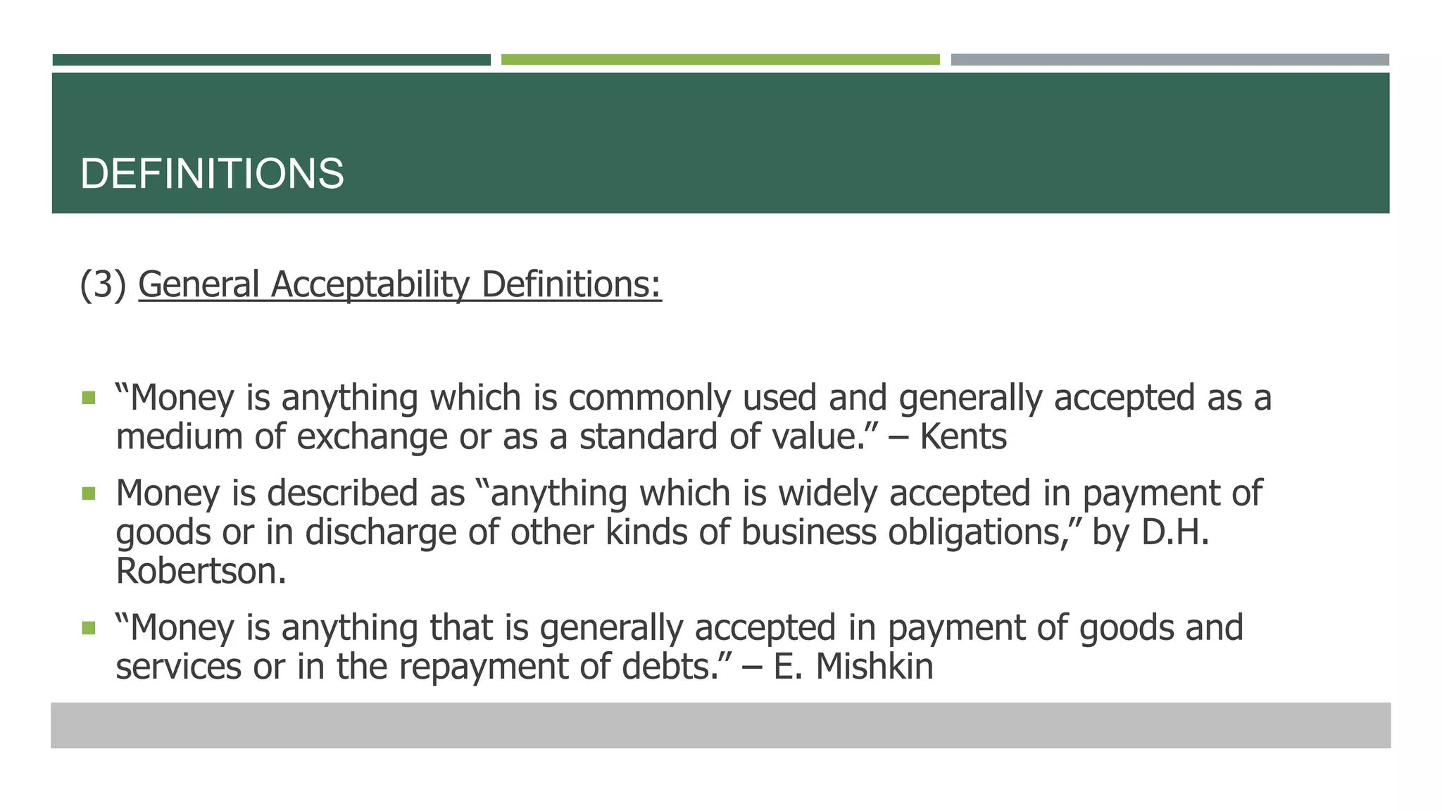 Money concept and its functions | PPSX