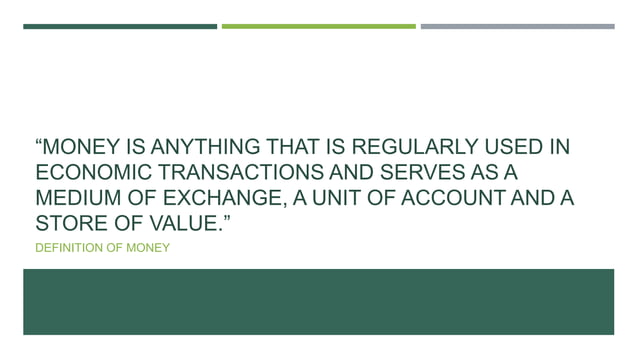 Money concept and its functions | PPSX