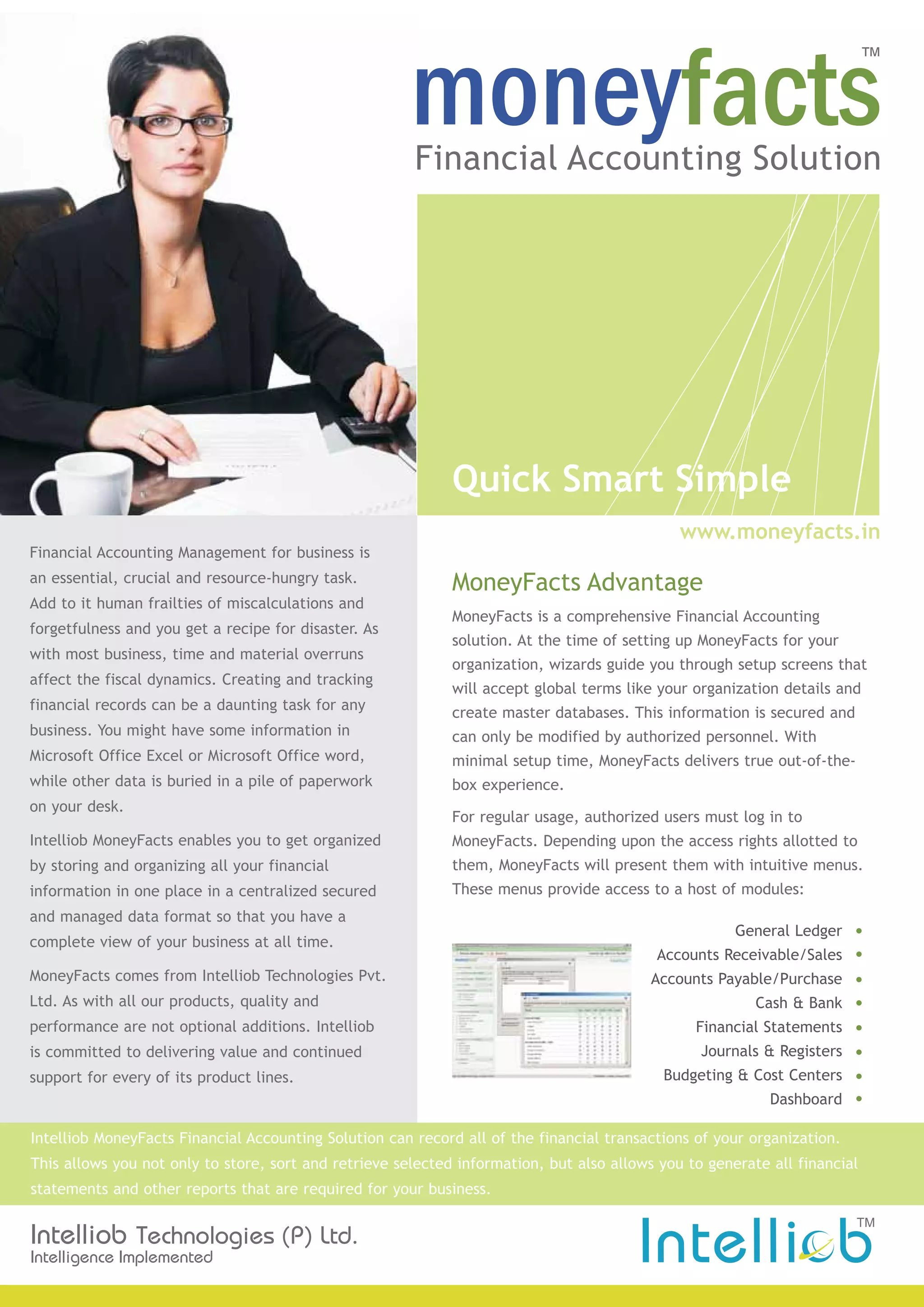 MoneyFacts: Financial Accounting Software | PDF