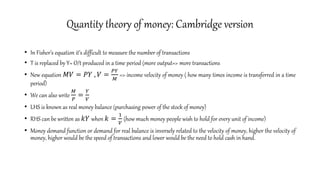Money inflation and interest rate | PPTX