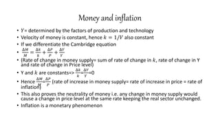 Money inflation and interest rate | PPTX