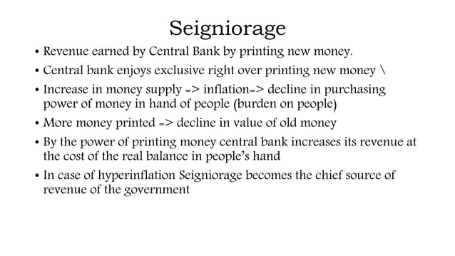Money inflation and interest rate | PPT