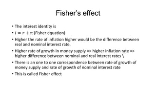 Money inflation and interest rate | PPT