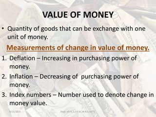 Money its nature and functions & balance of payments | PPTX