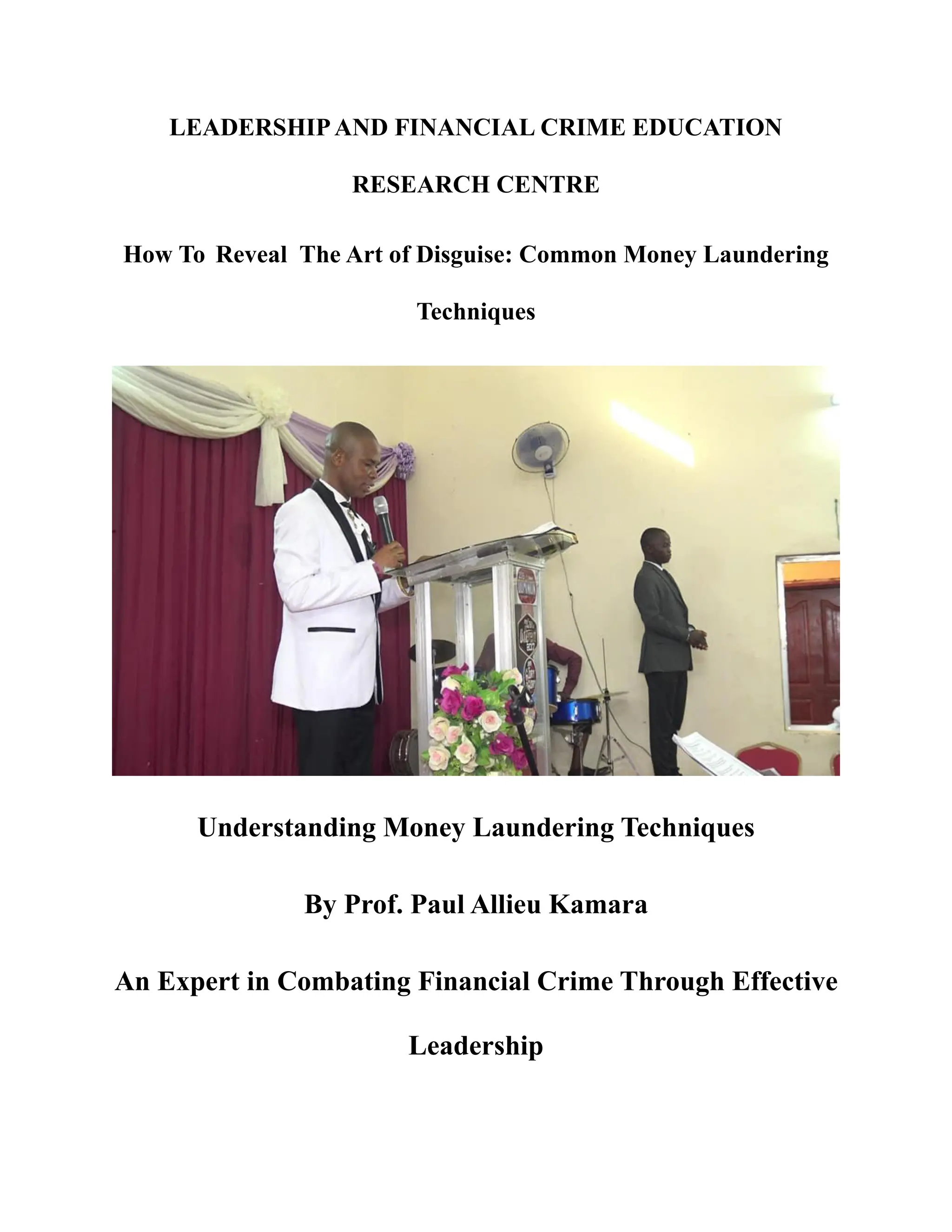 How To Reveal The Art of Disguise: Common Money Laundering Techniques | PDF
