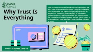 Money Lent Sydney-Pawn stores -Cash Craze | PPTX