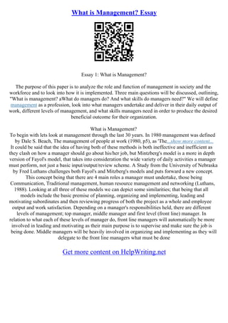 Money Management Essay | PDF