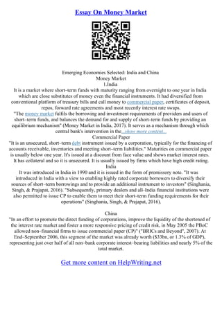 Money Management Essay | PDF