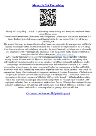 Money Management Essay | PDF