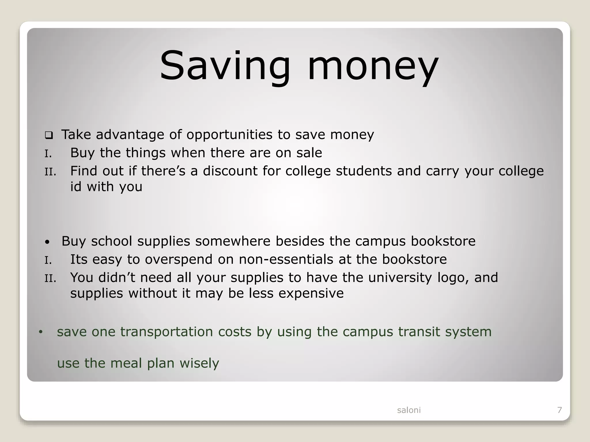 Money management in college life | PPTX
