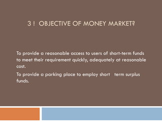 Money Market | PPT