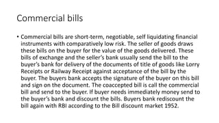 Money market,Money Market Instruments,Call money,Treasury bill | PPTX