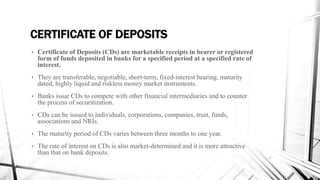 instruments of Money market and capital market | PPTX