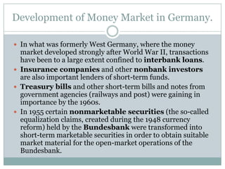 Money market in germany | PPTX