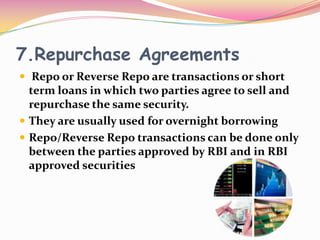 Money market instruments | PPTX