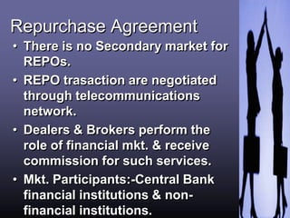 Money market instruments | PPTX