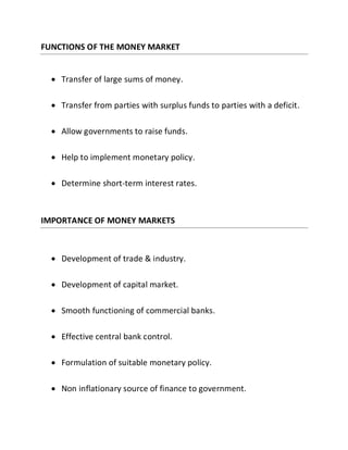 Money market instruments | PDF