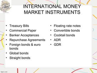 Money market instruments | PPT | Stocks and Bonds | Personal Investing
