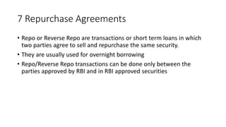 Money market instruments | PPTX
