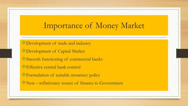 Money market ppt | PPT