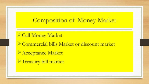 Money market ppt | PPT