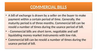 Money markets.pptx ppt for mba part of indian financial system | PPTX