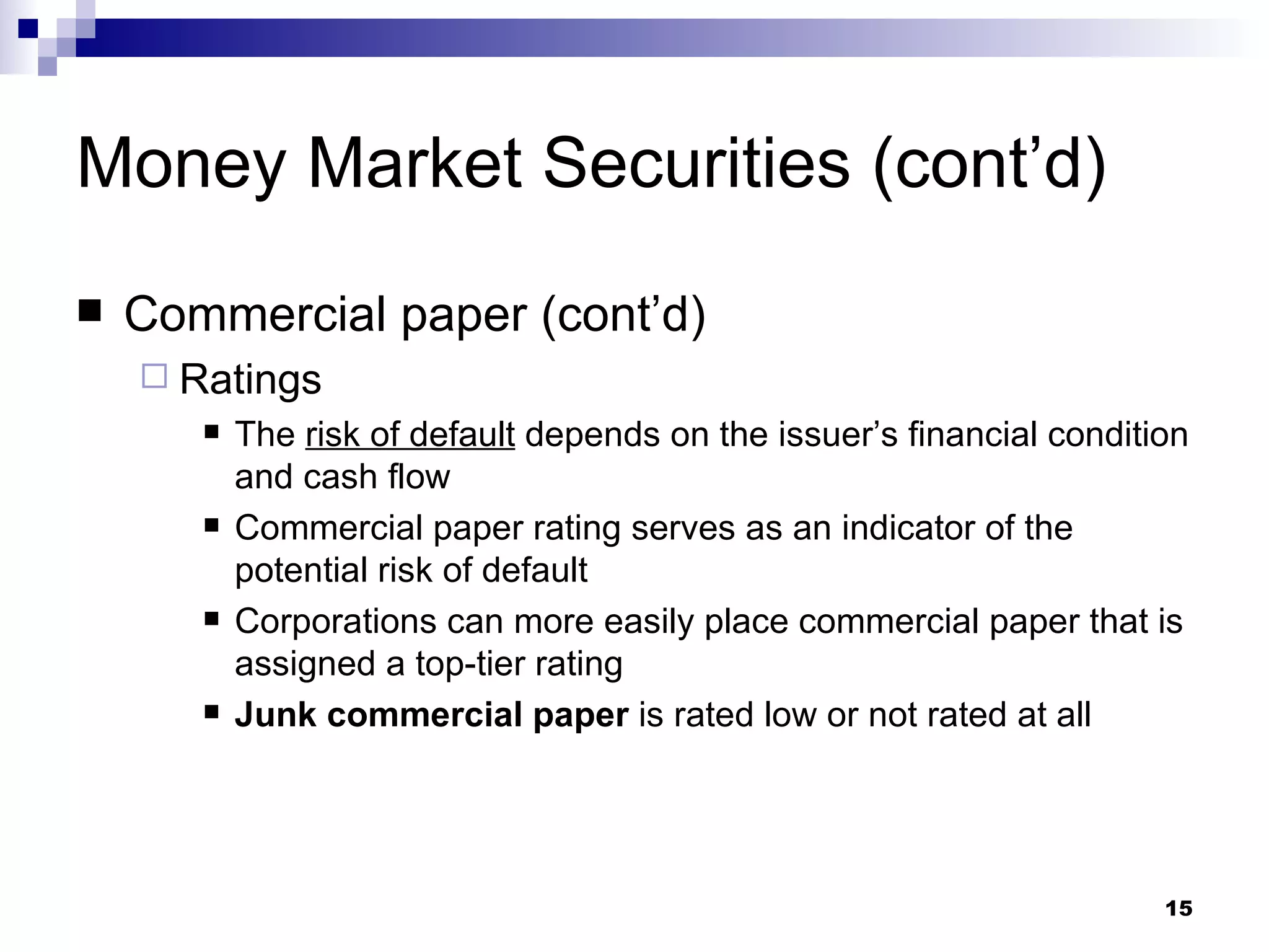 Money markets ch. 9 (uts) | PPT