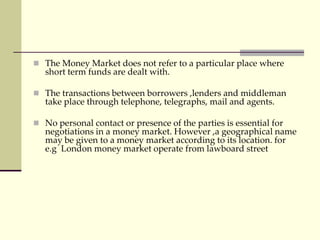 Money markets in_india_wcm | PPT