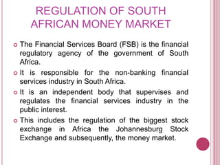 Money markets in south africa | PPTX