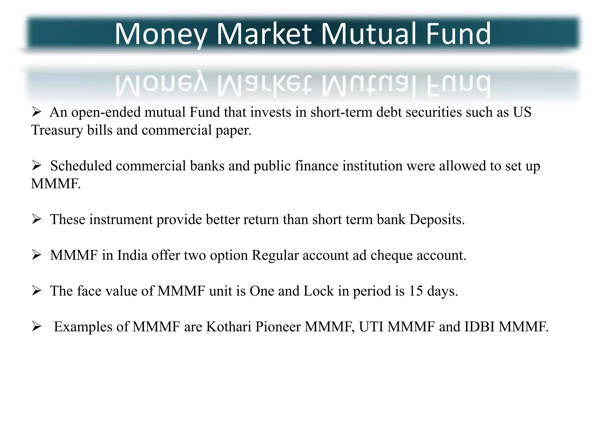 Money market instruments with examples | PPTX