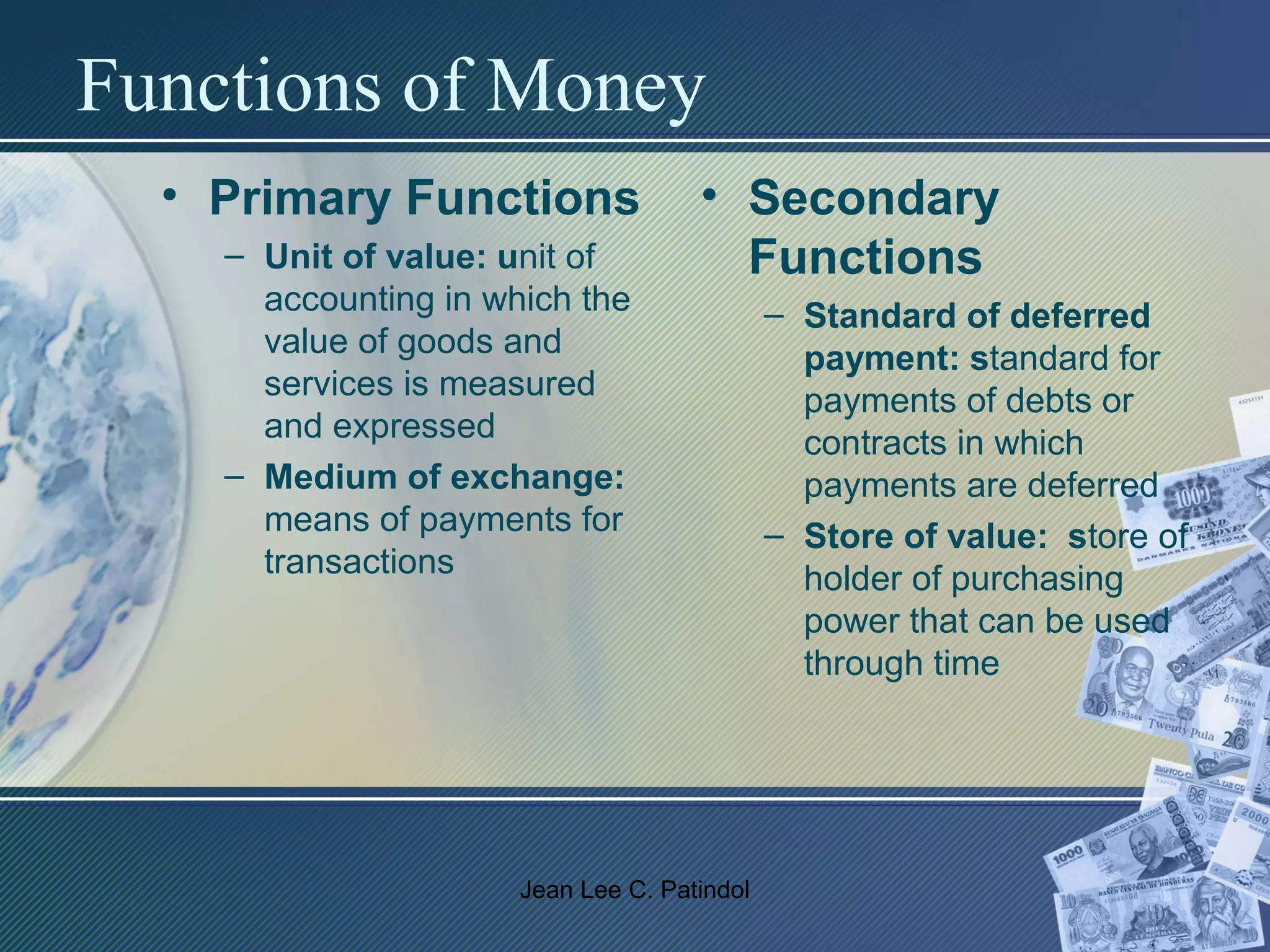 Money, Money Supply & Monetary Policy | PPT