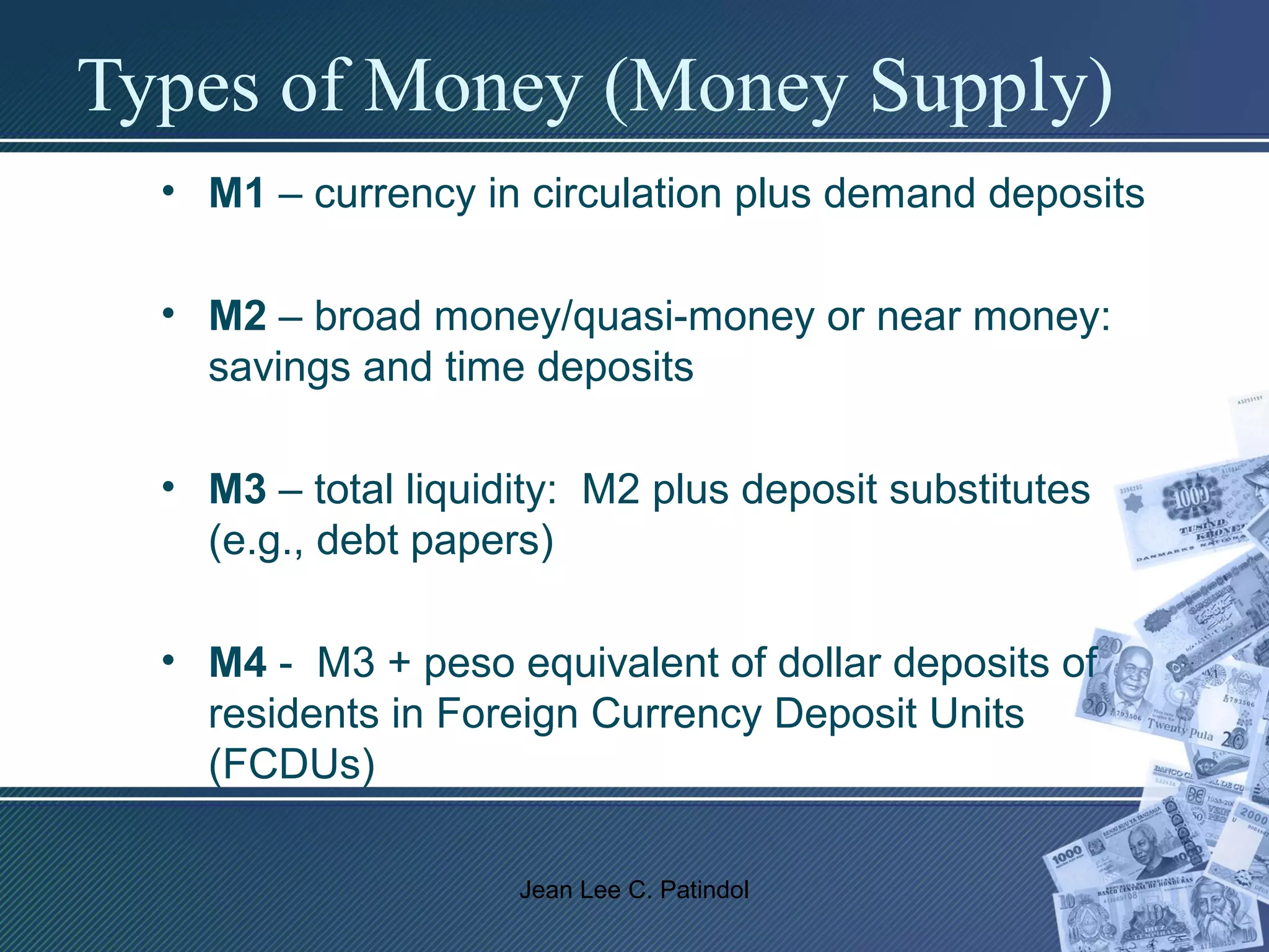 Money, Money Supply & Monetary Policy | PPT