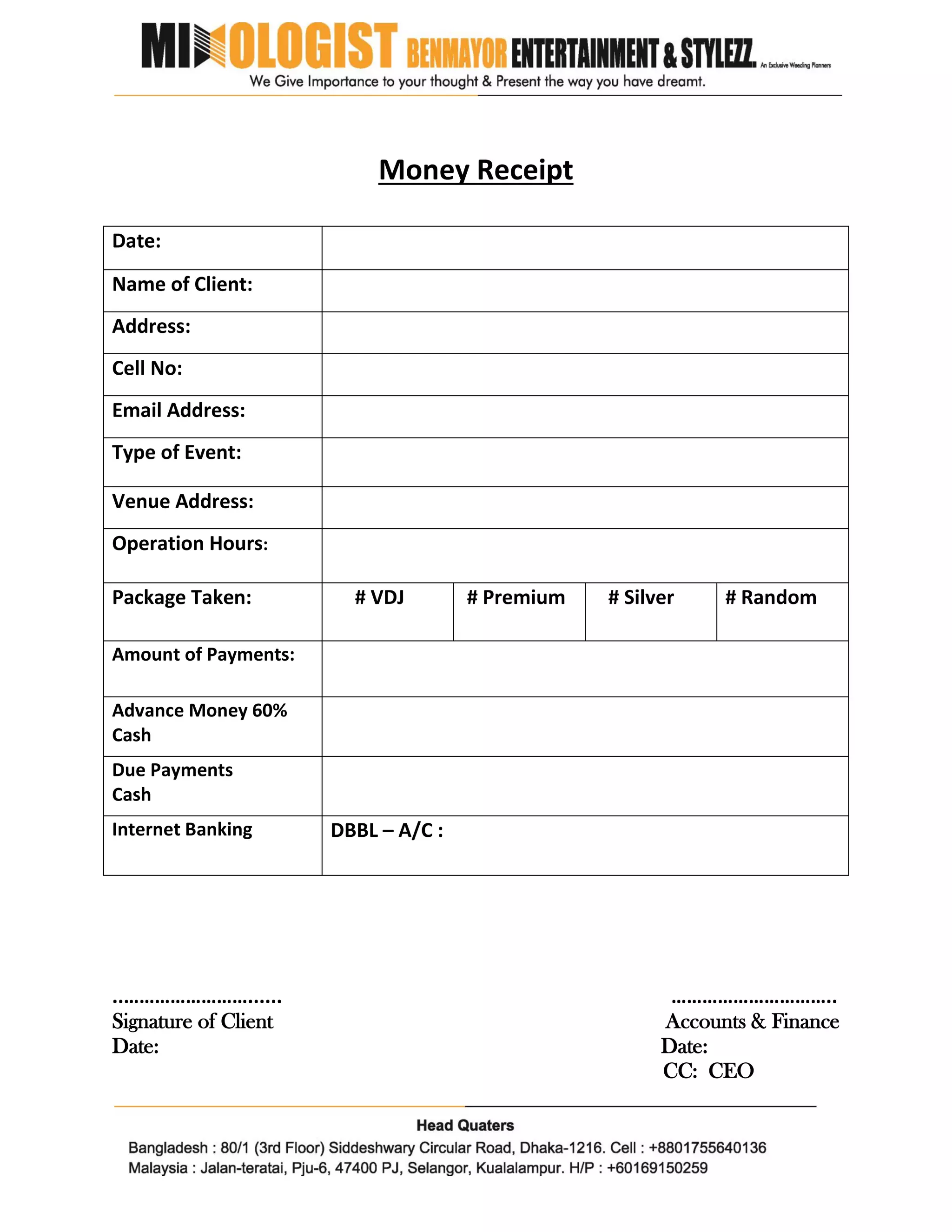 Money receipt | PDF