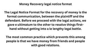 Money Recovery legal notice format.pdf