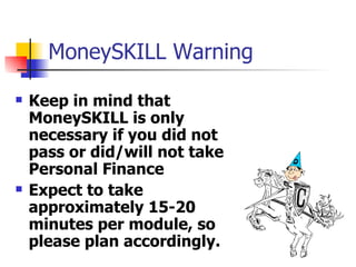 MoneySKILL Access for Dummies | PPT