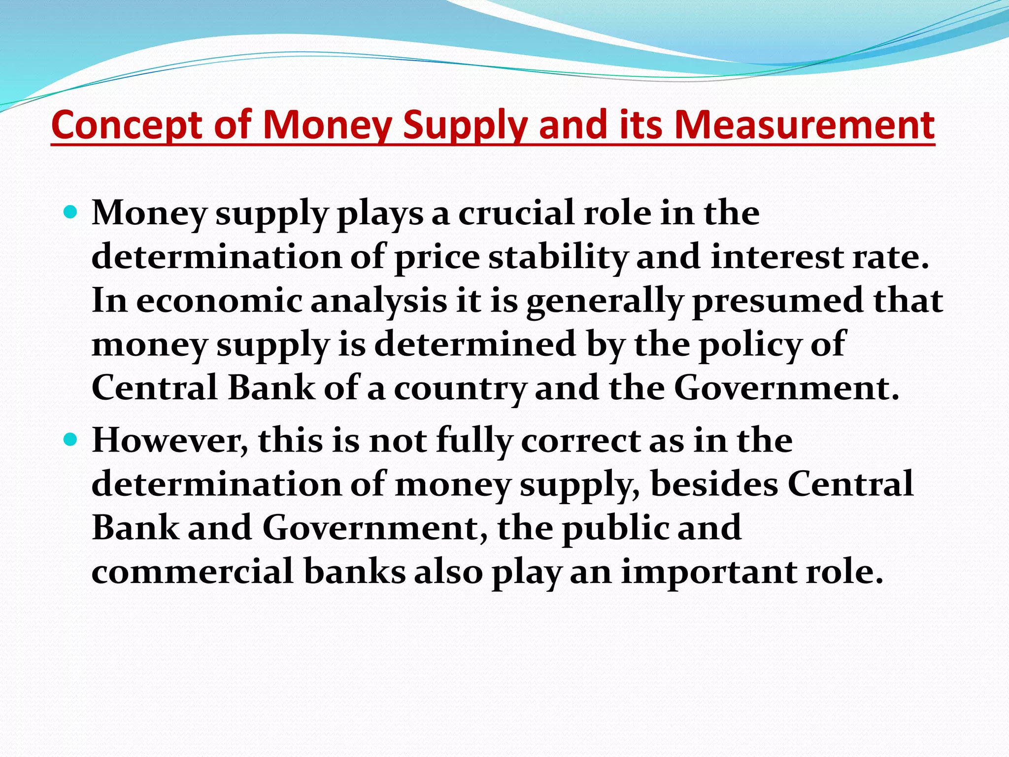 Money supply | PPTX
