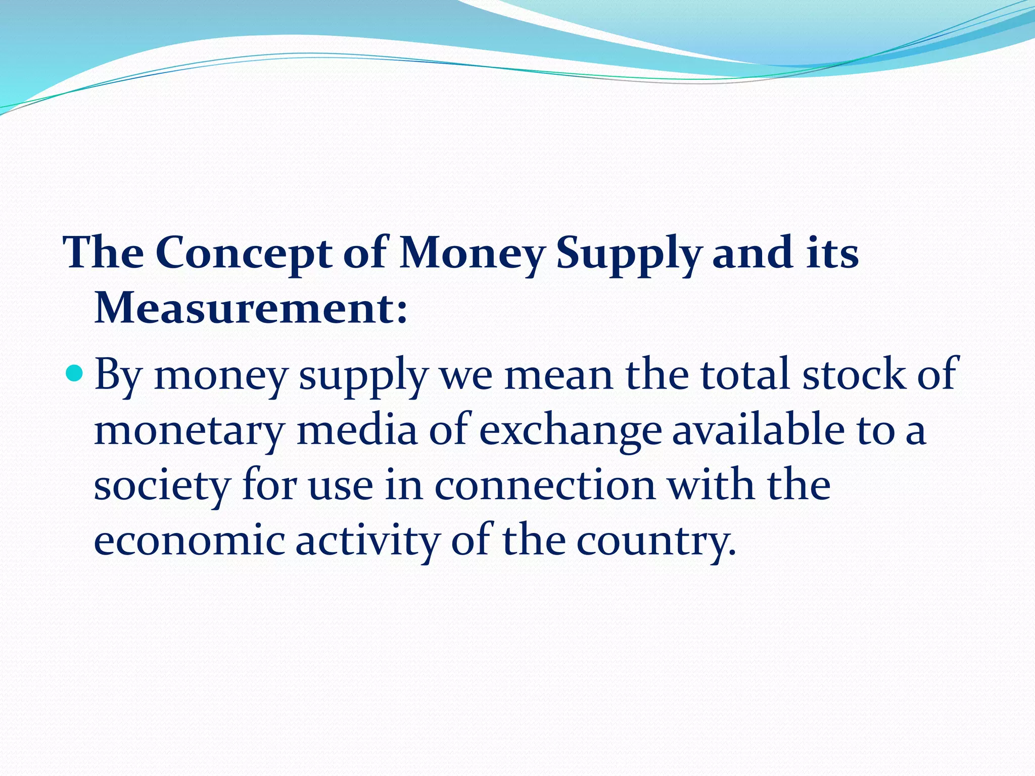 Money supply | PPTX