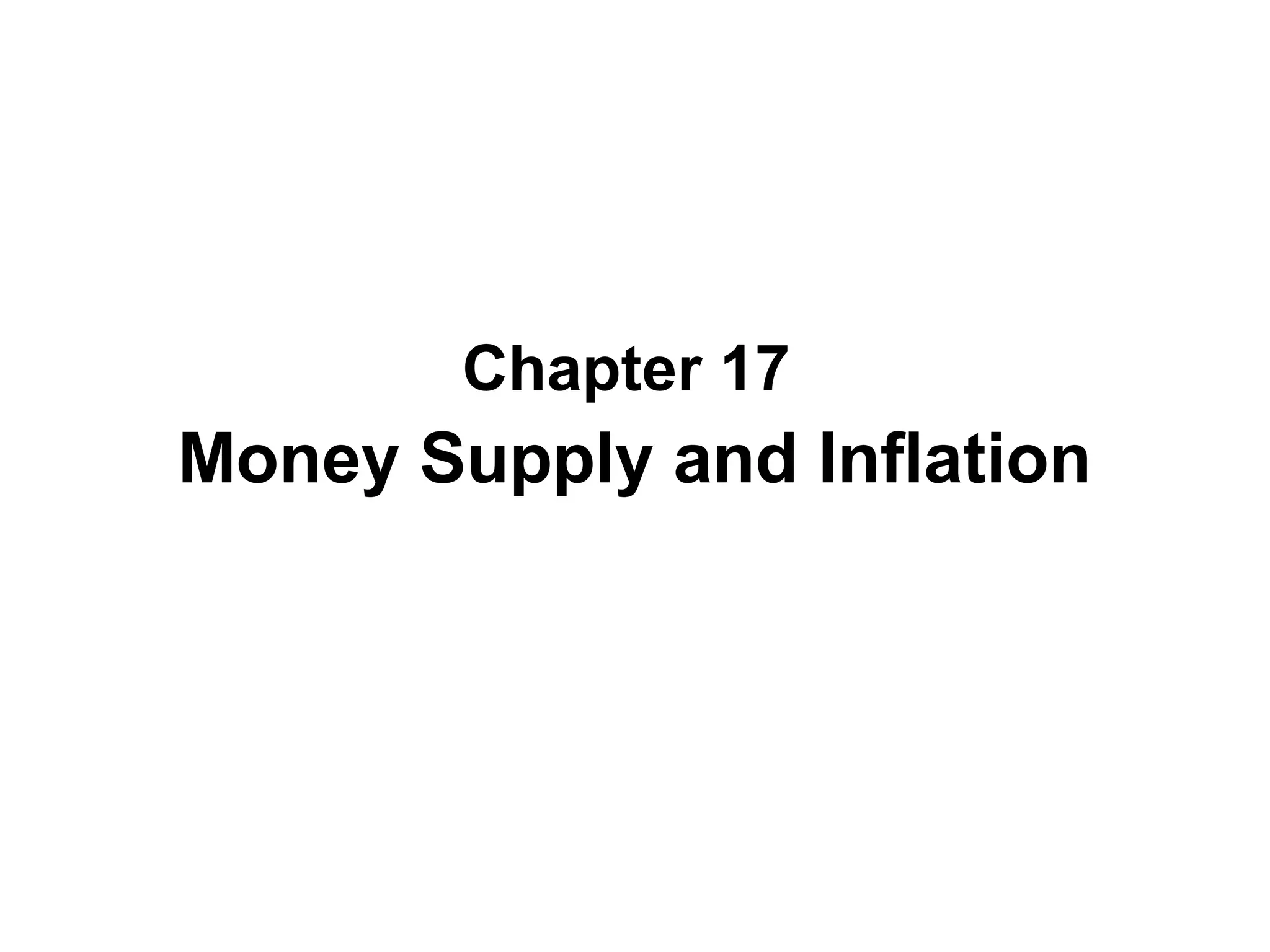 Money supply and inflation | PPT