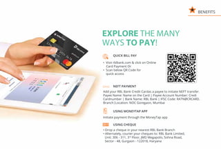 Moneytap RBL Credit Card | PDF