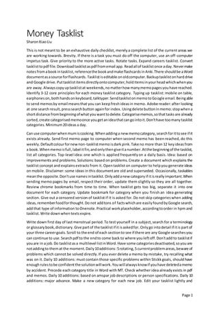 Money tasklist 20140827 | DOCX