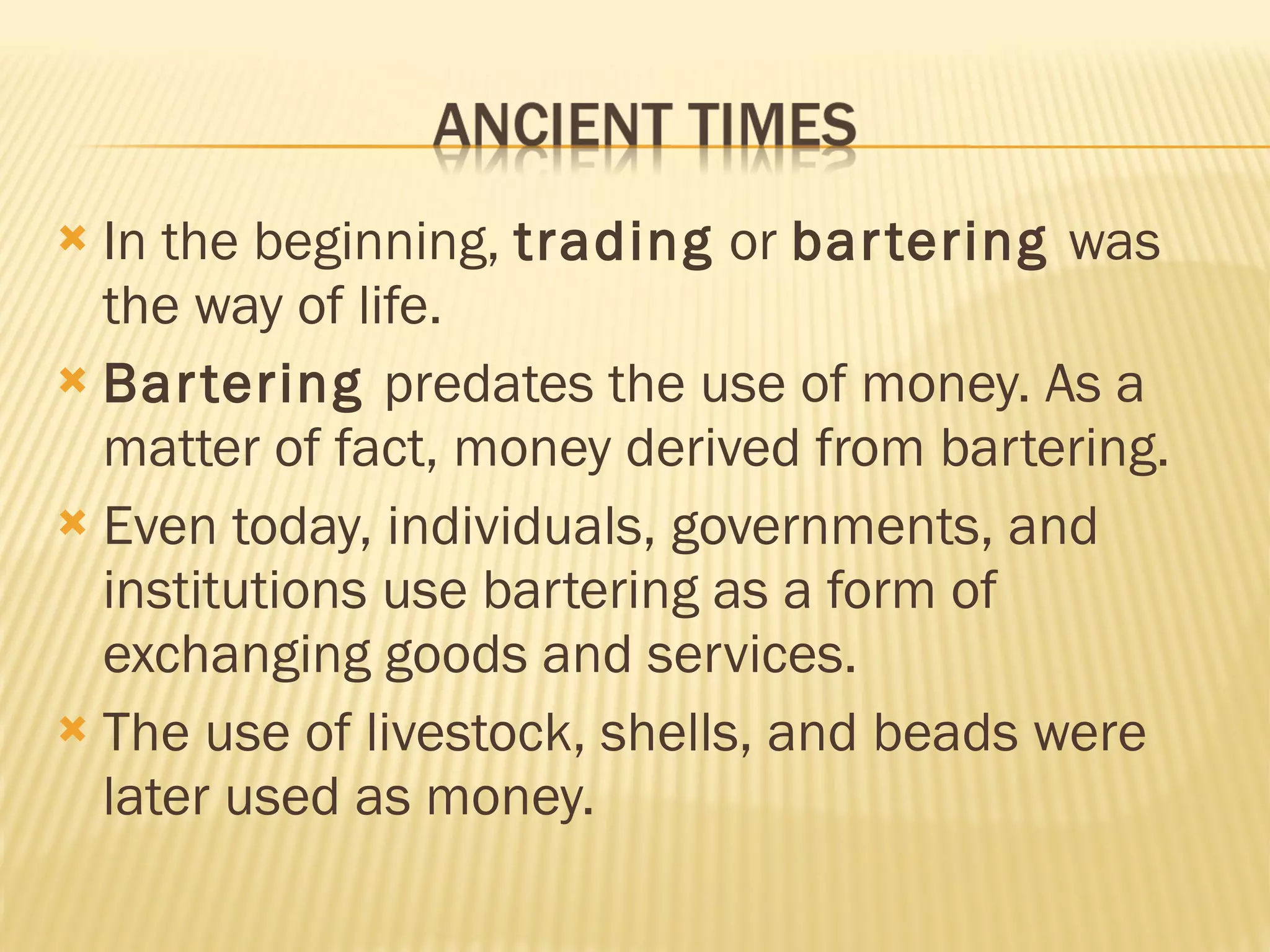 The History of Money | PPT