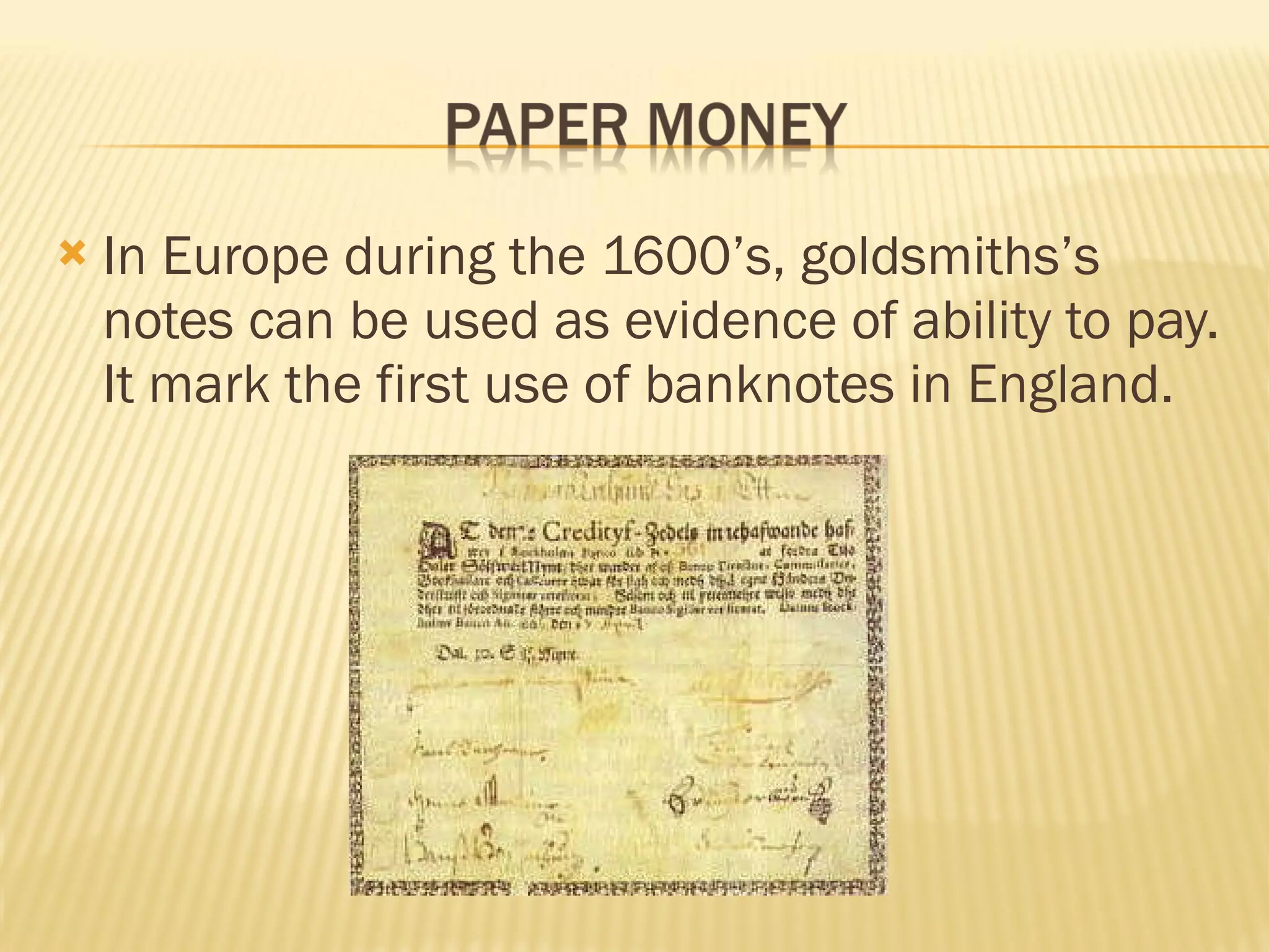 The History of Money | PPT