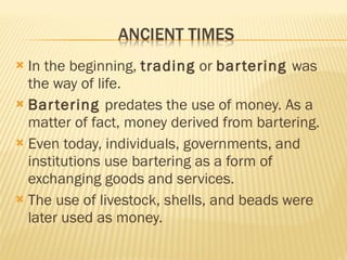The History of Money | PPT