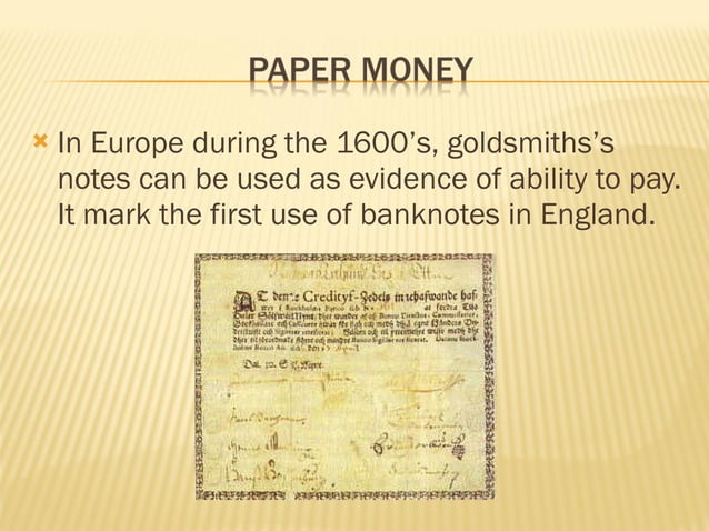 The History of Money | PPT | Stamps and Coins | Collecting