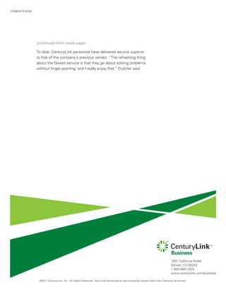 CenturyLink - Moneytree MPLS Case Study | PDF